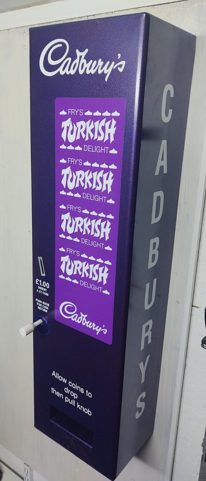 SOLD - Cadburys Turkish Delight Vending Machine - Rose Cottage Vintage