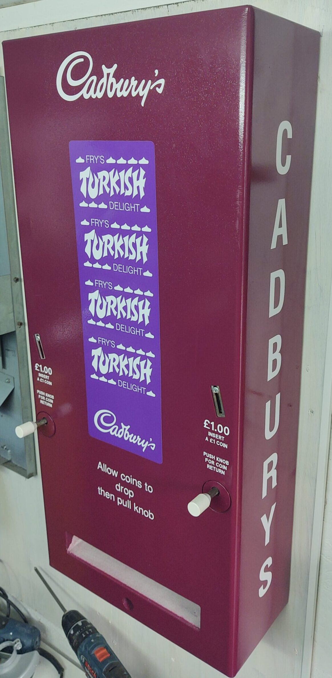 SOLD - Cadburys Turkish Delight Vending Machine - Dual Column - Rose ...